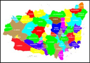 Mapas comarcales de la provincia de León con todas sus comarcas